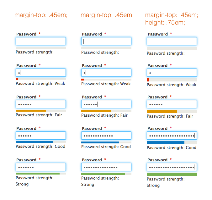 Password field focus is interfering with the password indicator ...