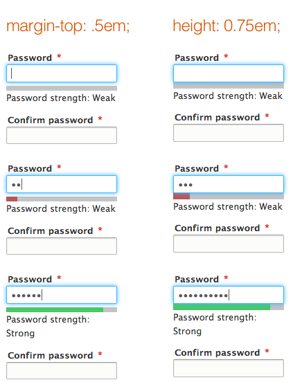 Password field focus is interfering with the password indicator ...