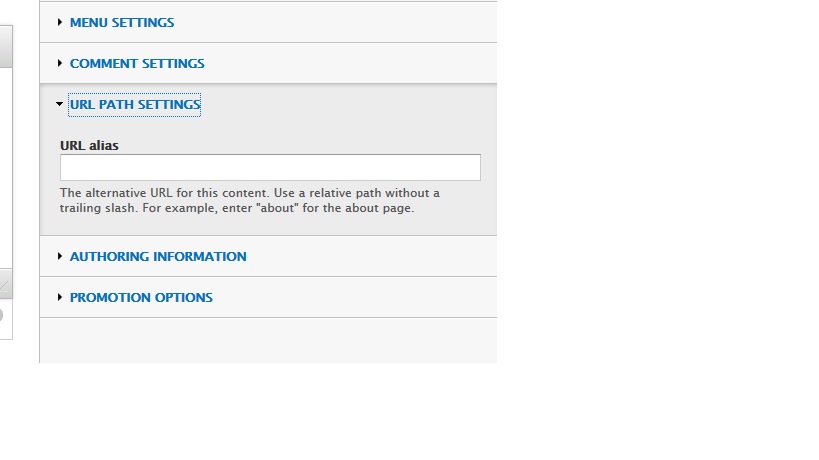 Rewrite description for URL alias on node/add/* [#1388832] | Drupal.org