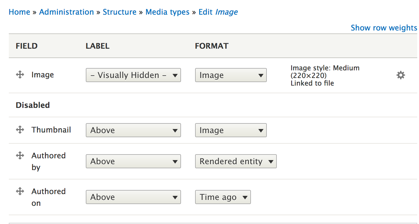 Hide label, thumbnail, etc. for default display of media file and image ...