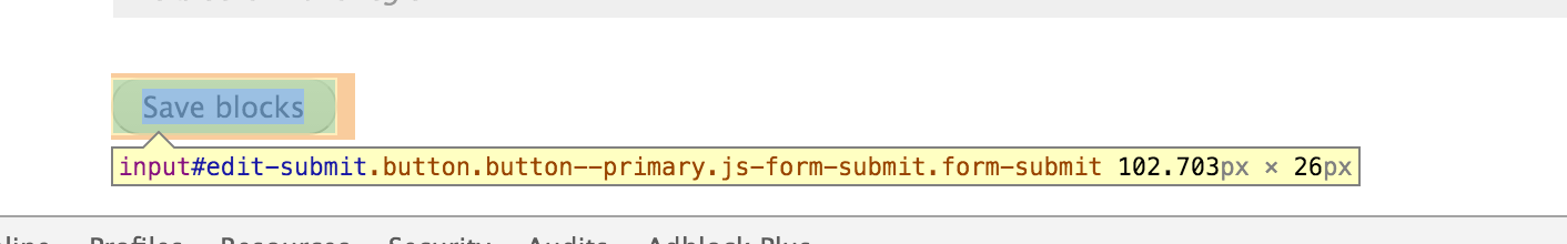 Styling of buttons breaks in Blocks UI whilst using Bartik as an administration theme [#2582911 ...