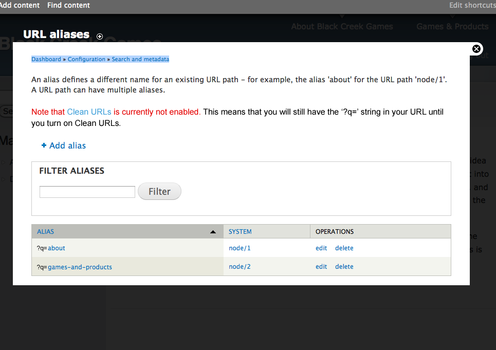 Paths not clearly differentiated from Clean URLs [#910330] | Drupal.org