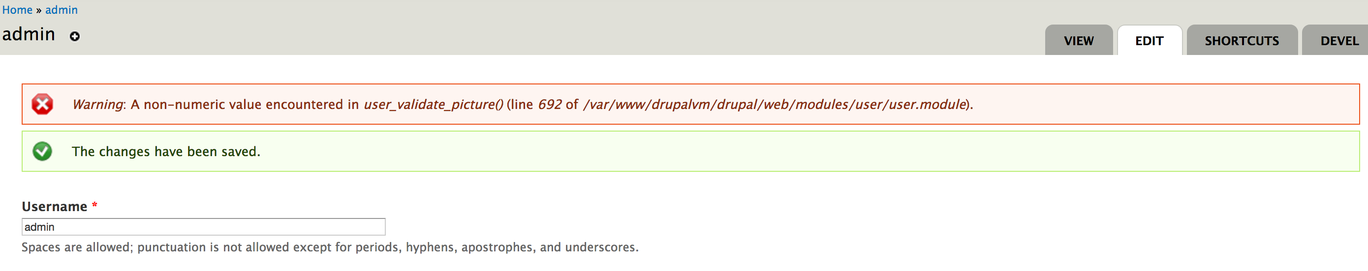PHP7 warning when uploading a user picture [#2899679] | Drupal.org