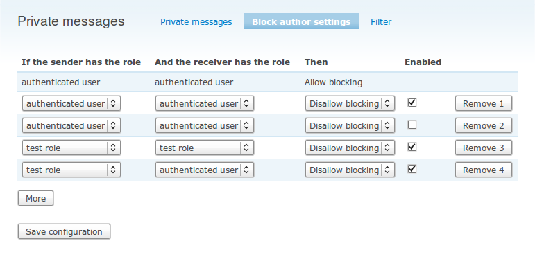 Setting to define certain roles (e.g. staff) which a user cannot block PMs from [#267814 ...