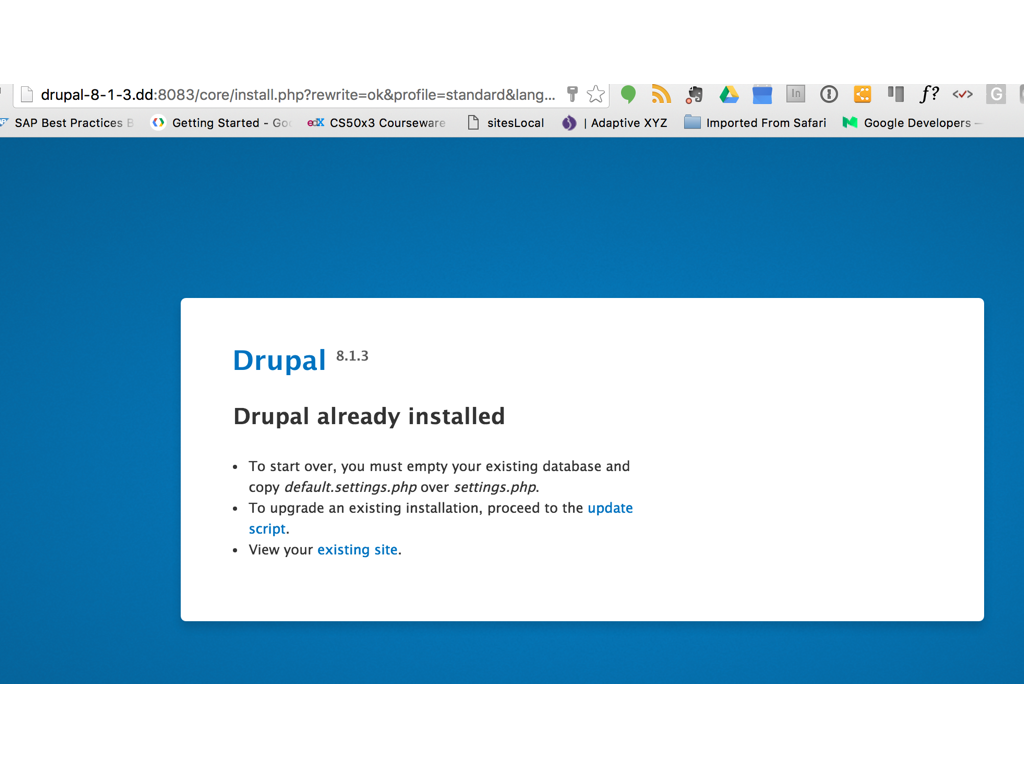 Failure to Access Site After Install (Clean Installation Using Acquia Desktop, Manual and ...