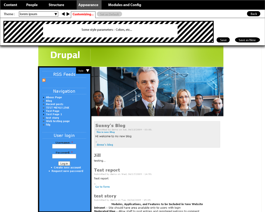 implement the top level Appearance / Choose Theme admin page [#491214 ...