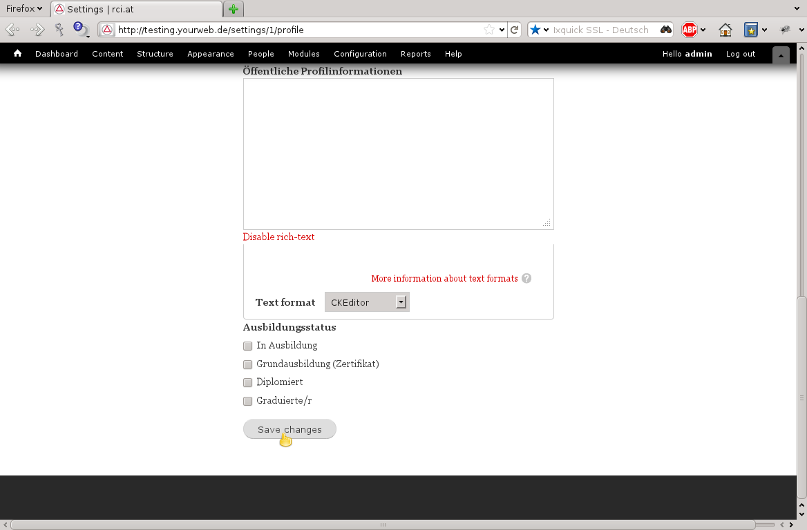 Fatal error: Call to undefined function user_profile_form_submit ...