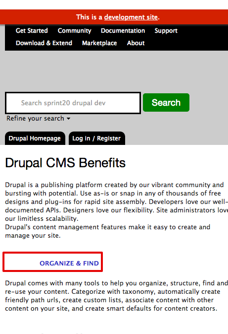 Make the features page responsive [#2224437] | Drupal.org