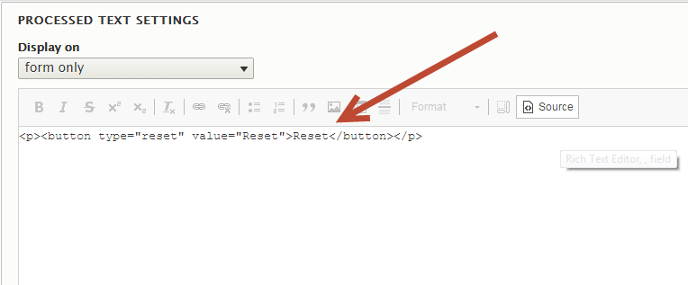 Reset button [#2872729] | Drupal.org