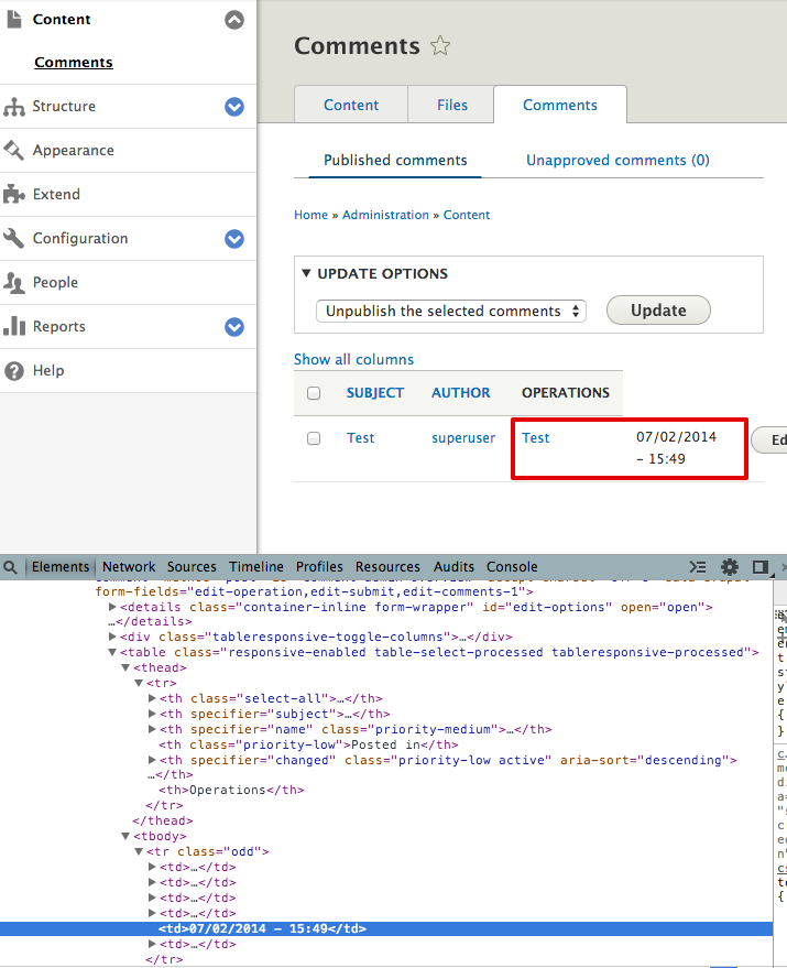 [regression] Responsive classes not always added to table rows ...