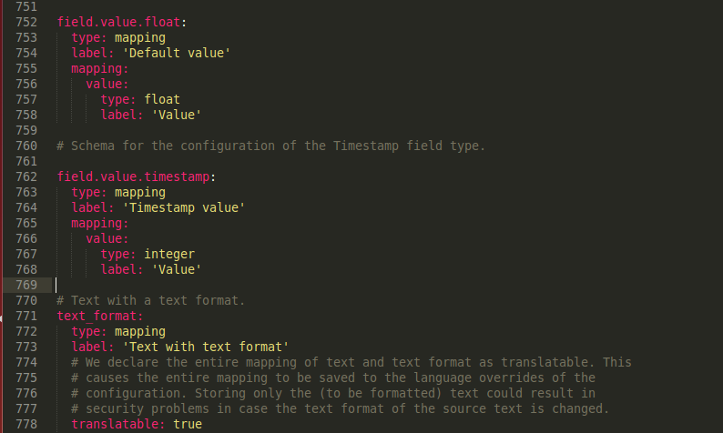 Timestamp field type misses schema for value [#2931294] | Drupal.org