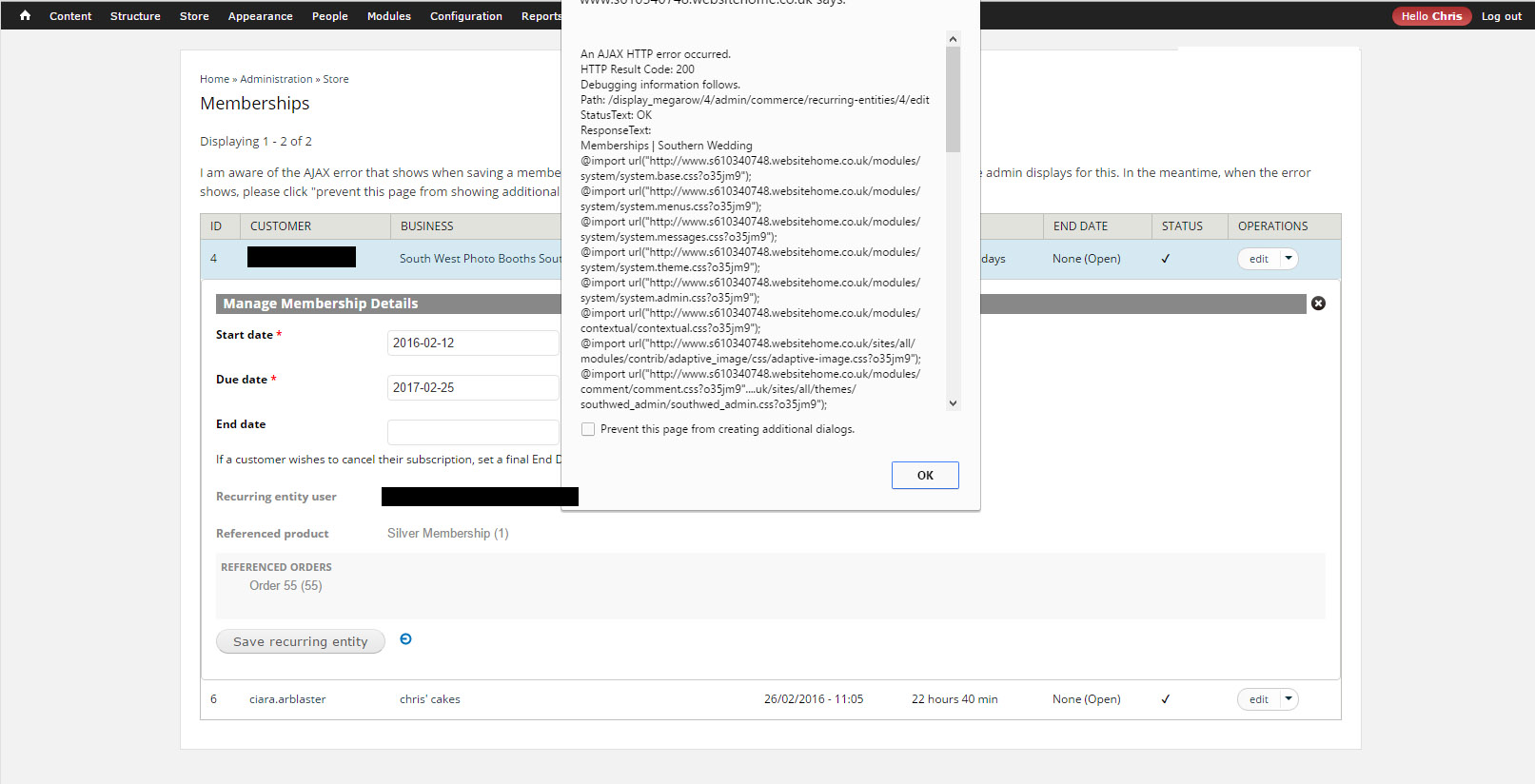 Ajax HTTP Error Occurred [#2676450] | Drupal.org