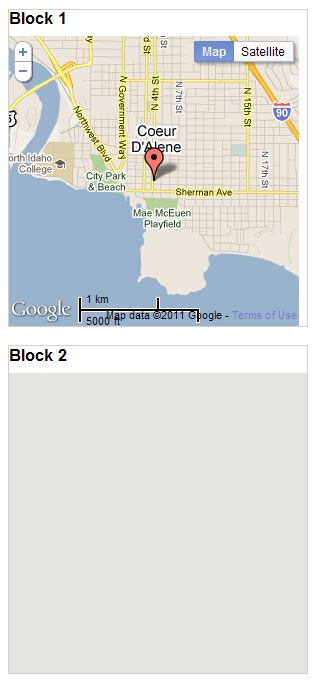 GMap Blocks not displaying [#1090702] | Drupal.org