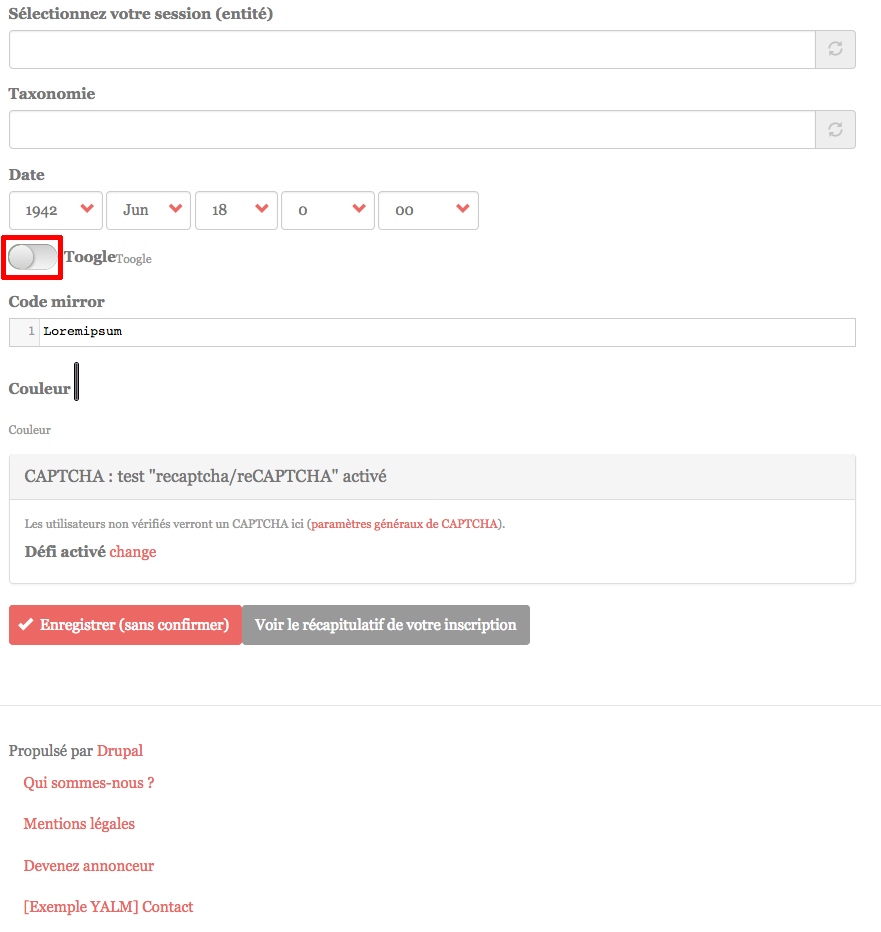 Toggle element [#2788095] | Drupal.org