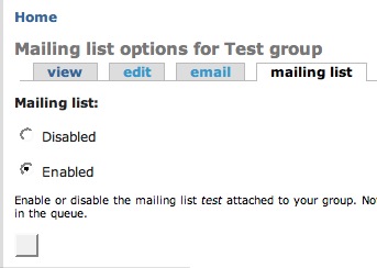 Submit button text missing on mailing list tab [#68397] | Drupal.org
