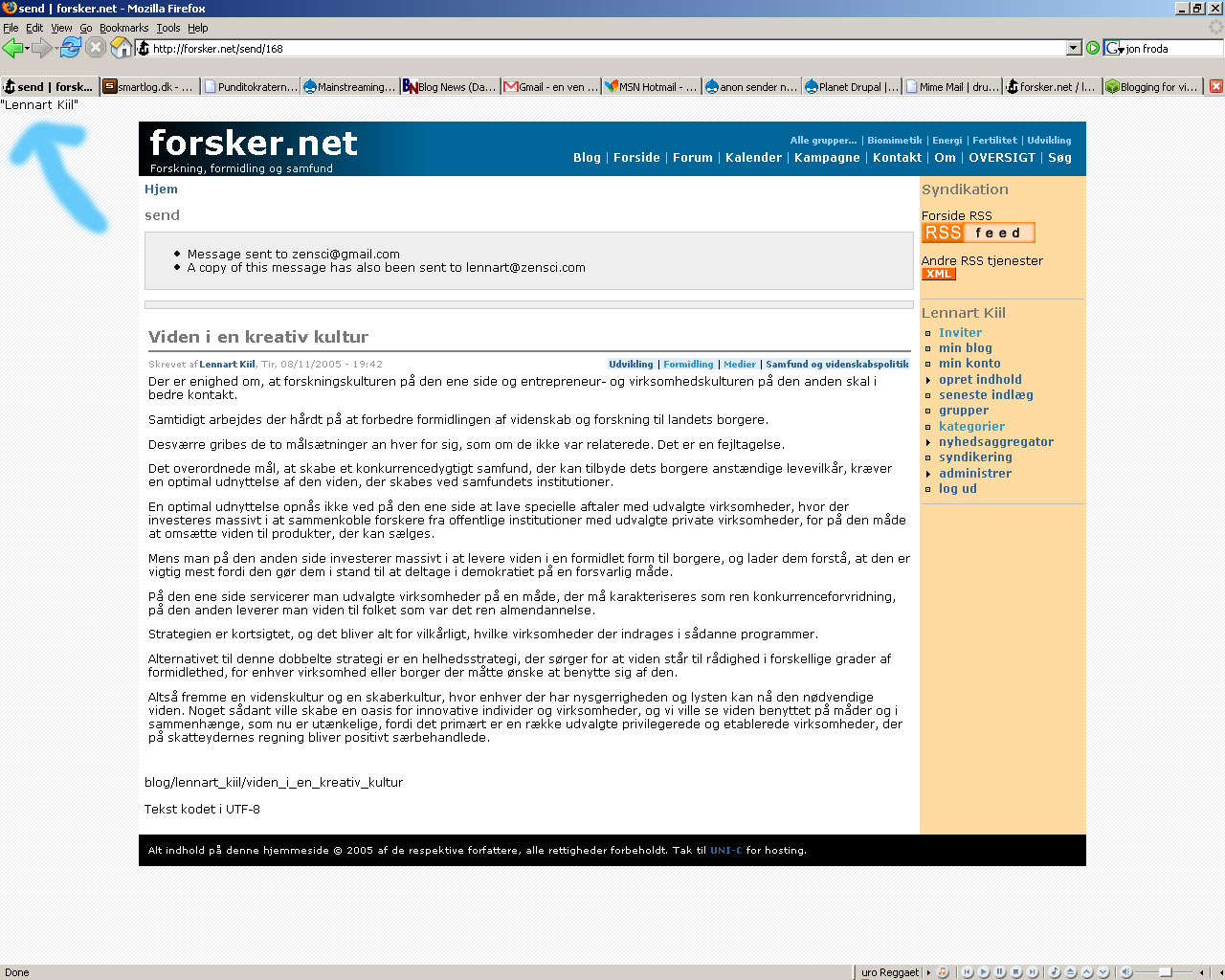 Sender Name outputed to theme after mail sent [#38705] | Drupal.org
