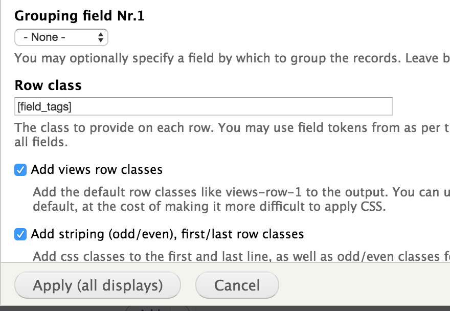Regression: spaces in multivalue row class token separators are replaced with dashes, preventing ...