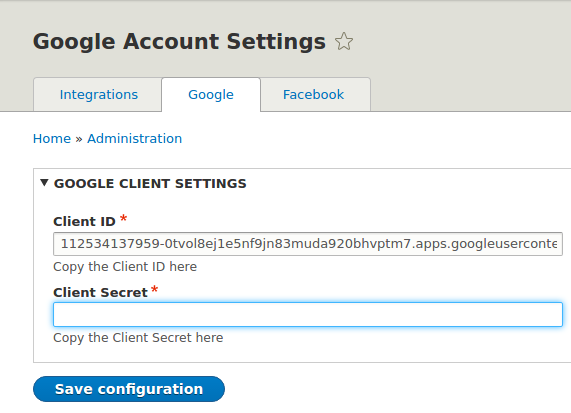 [D8] Social Auth Google [#2765445] | Drupal.org