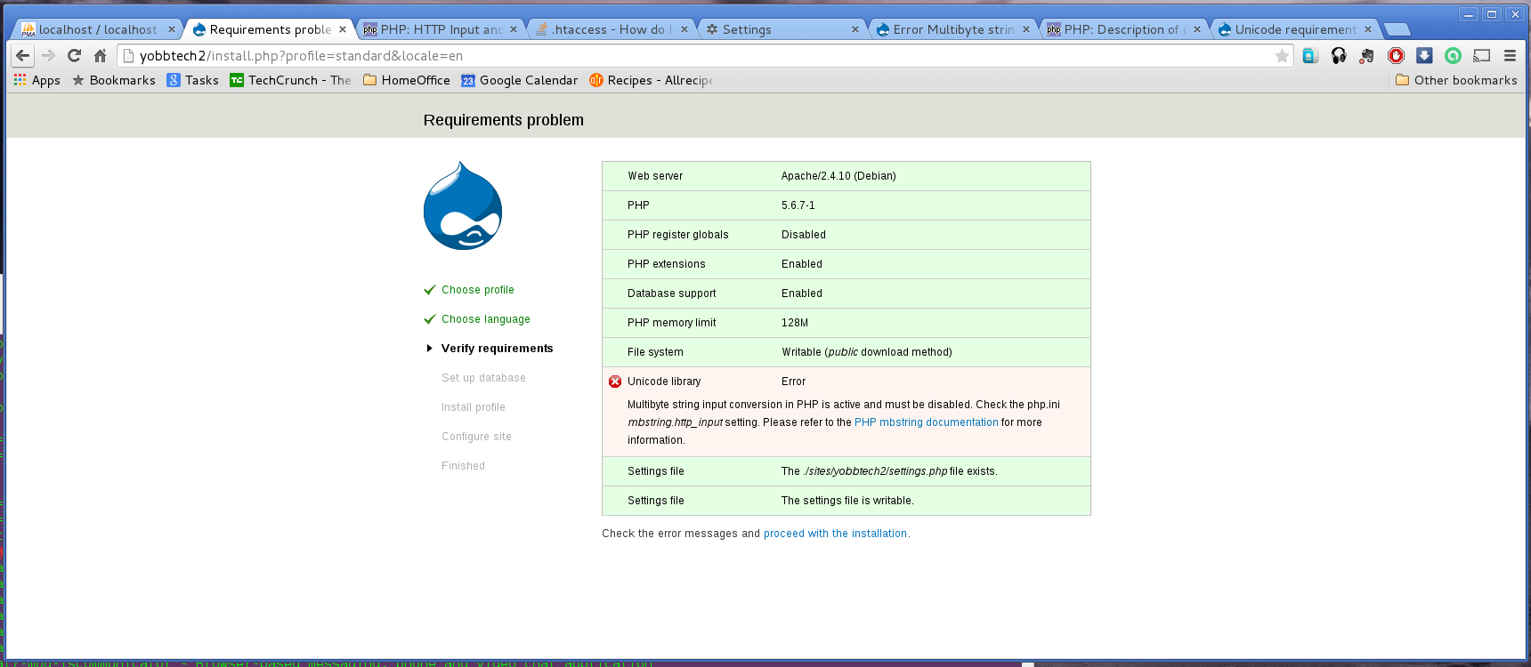 Drupal install initialization. Unicode library. mbstring.http_input [#2488390] | Drupal.org