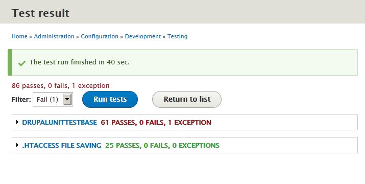 Clean up test results page [#2208601] | Drupal.org