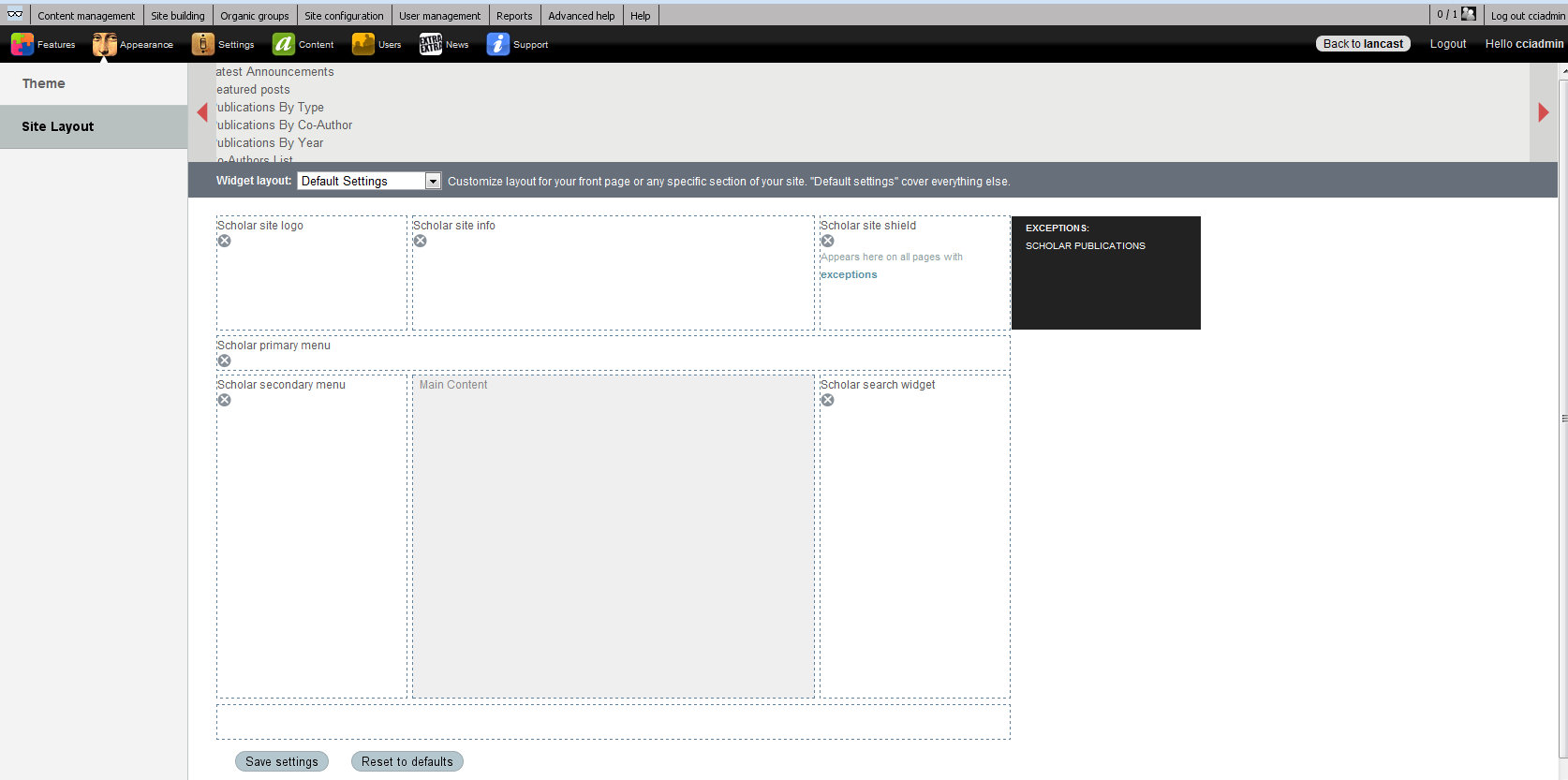 On Appearance page, themes not showing [#866378] | Drupal.org