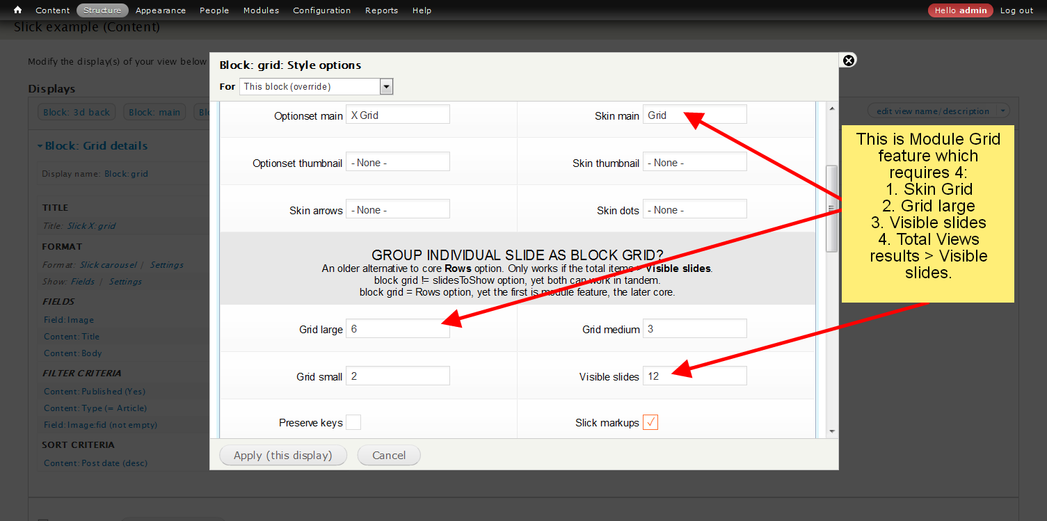 Working with Slick Grid [#2620518] | Drupal.org