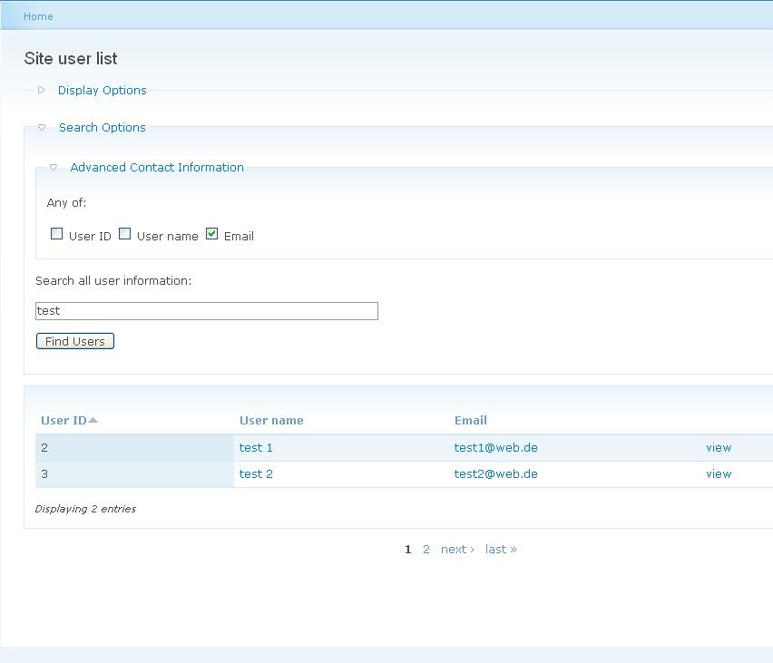 Pagination, search & username link patches [#163436] | Drupal.org
