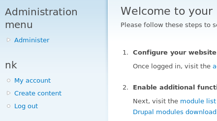 Split Navigation to User and Administration menu [#273137] | Drupal.org