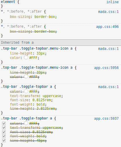 Double topbar menu toggle icon after upgrading to 7.x-5.0-rc1 [#2415375] | Drupal.org