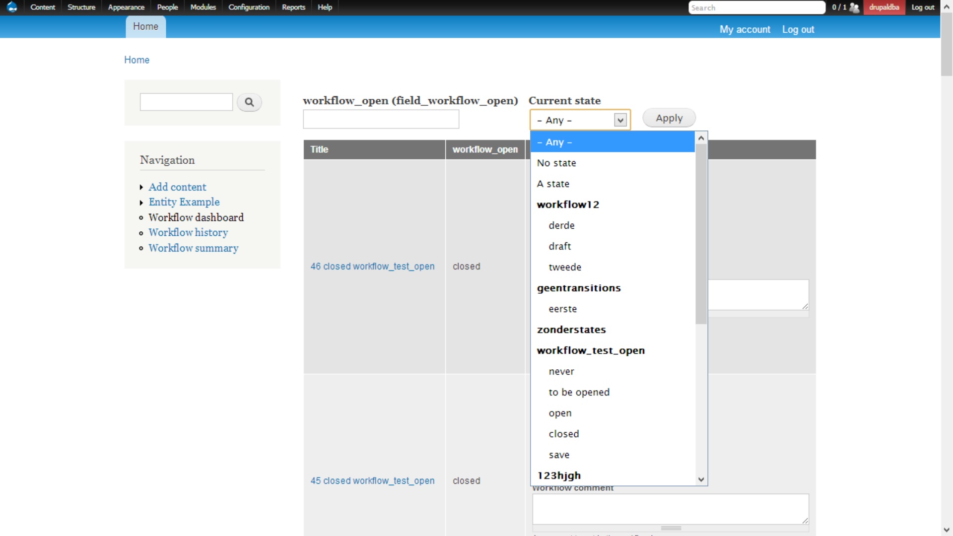 Workflow Beta 12, Views State Filter [#2200853] | Drupal.org