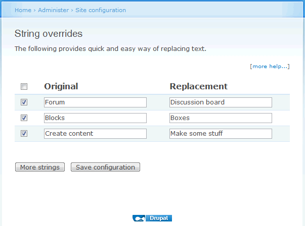 Finish the basics [#194248] | Drupal.org