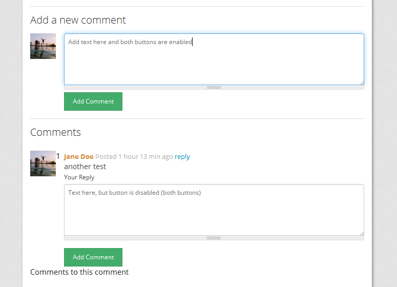 comment submit buttons disabled in bootstrap [#2359063] | Drupal.org
