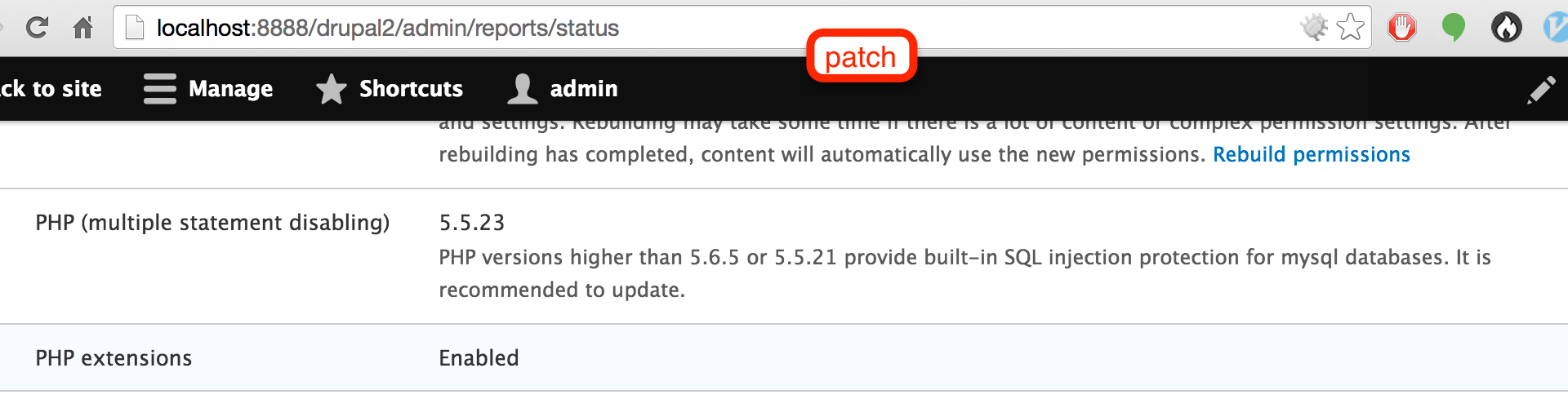 Remove system_requirements() SafeMarkup::set() use with 'value' key [#2551725] | Drupal.org