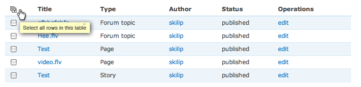 Text links for 'Select all/None/Invert' [#308468] | Drupal.org