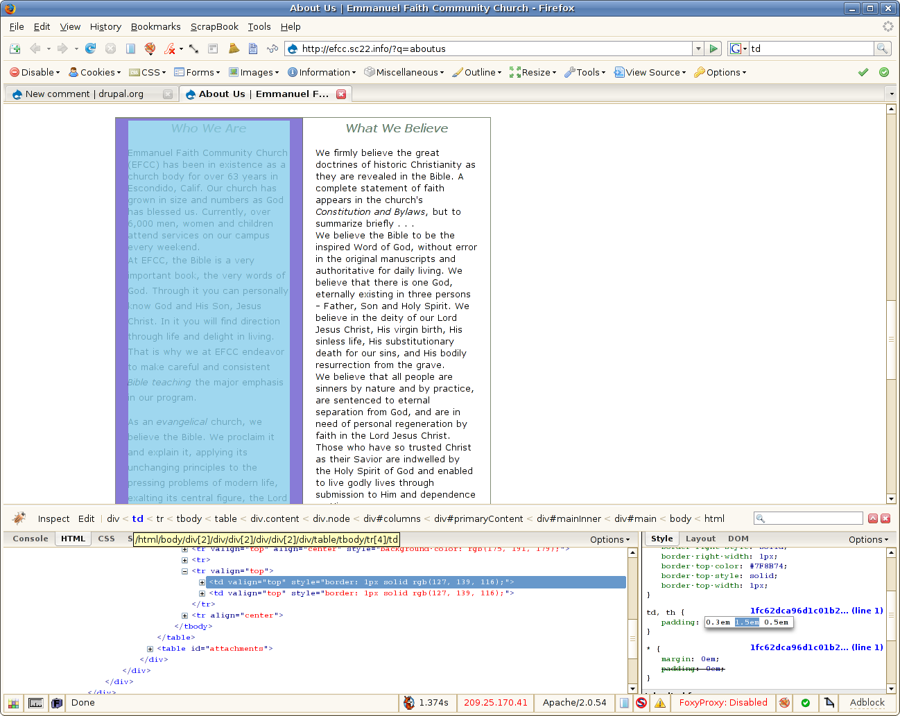 tables [#123950] | Drupal.org