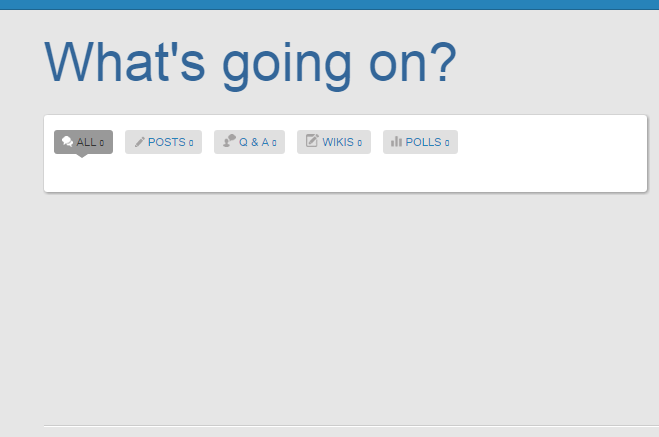 Tabs are blank. Nothing pops up once you choose poll or wiki. [#2345087] | Drupal.org