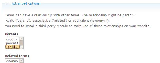 Clean up term form UI [#394544] | Drupal.org