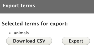 [taxonomy_csv] Taxonomy CSV import/export [#2622348] | Drupal.org