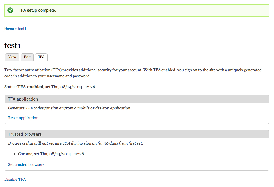Improve TFA setup and overall UX [#2320709] | Drupal.org