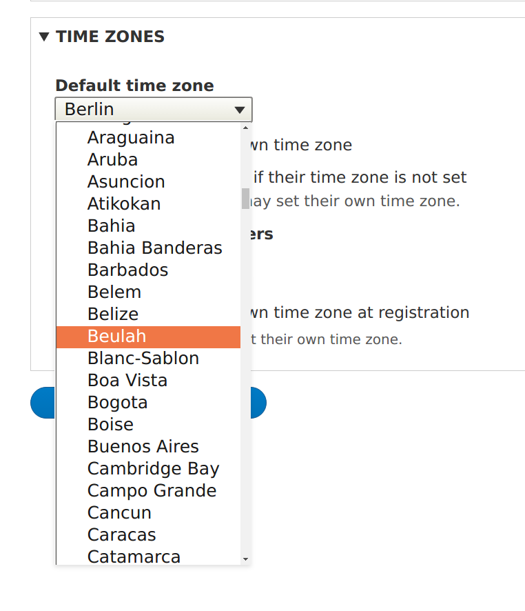 Improve timezones selector with optgroups [#2847651] | Drupal.org