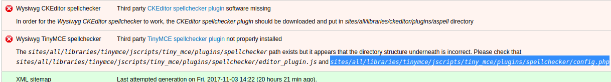 Version of TinyMCE could not be detected [#2249321] | Drupal.org