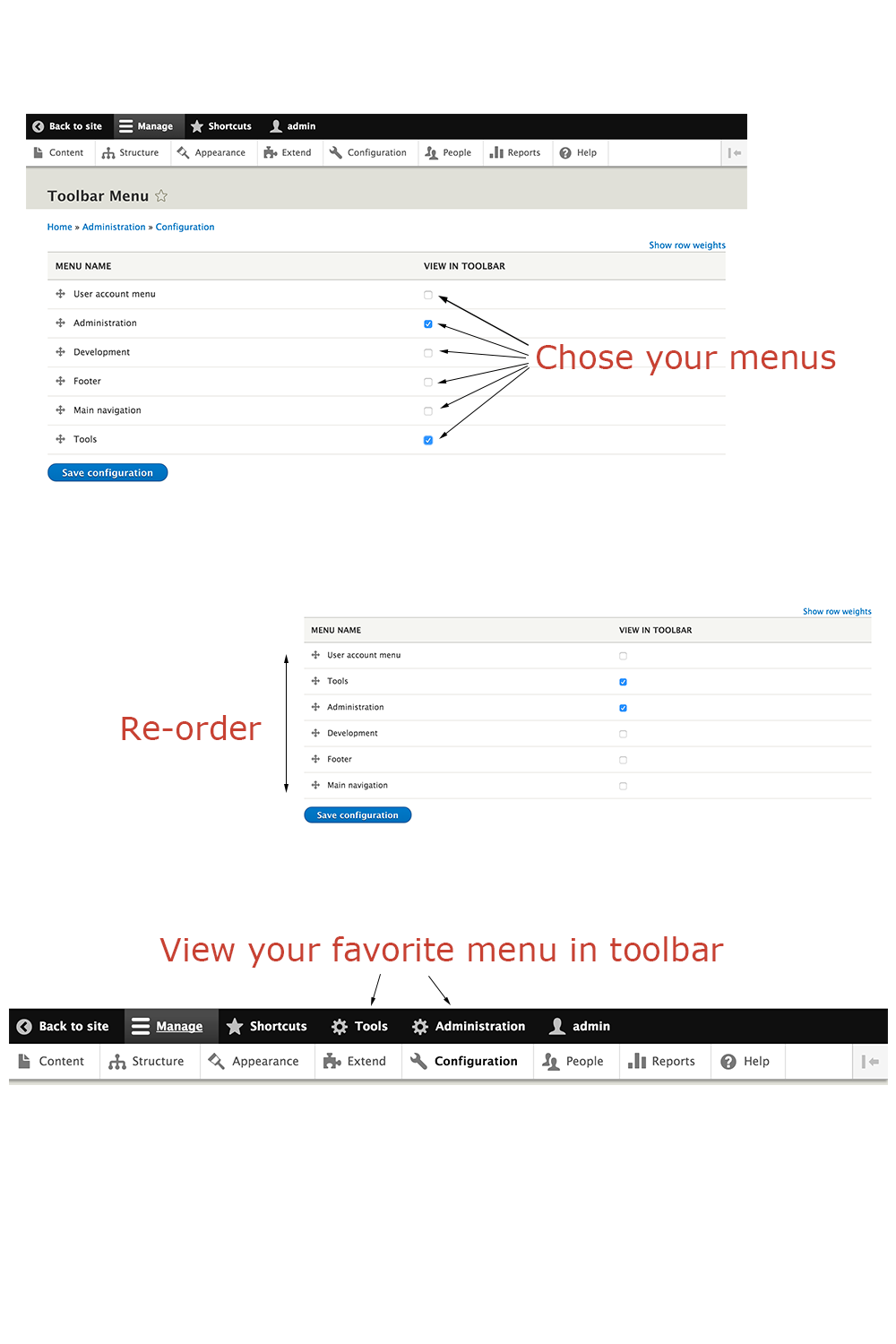 [D8] Toolbar Menu [#2595851] | Drupal.org