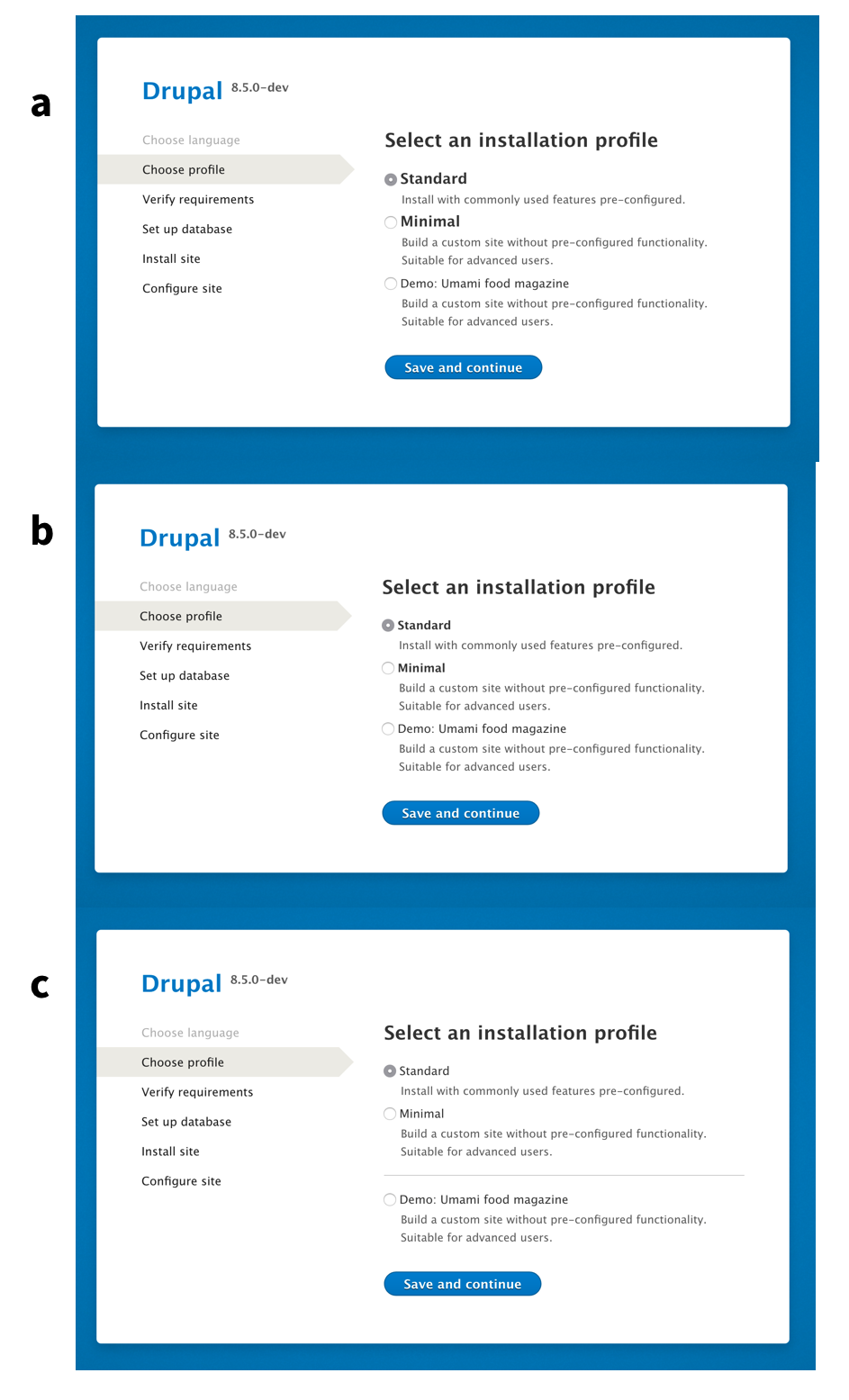 Redesign the 'install profile selection' installer screen to allow for ...