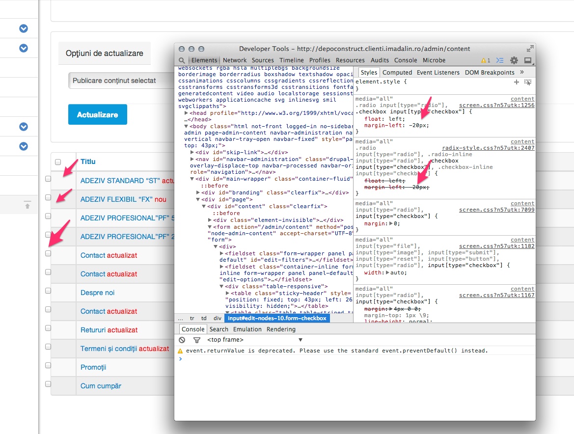 Input type checkbox in VBO [#2261241] | Drupal.org