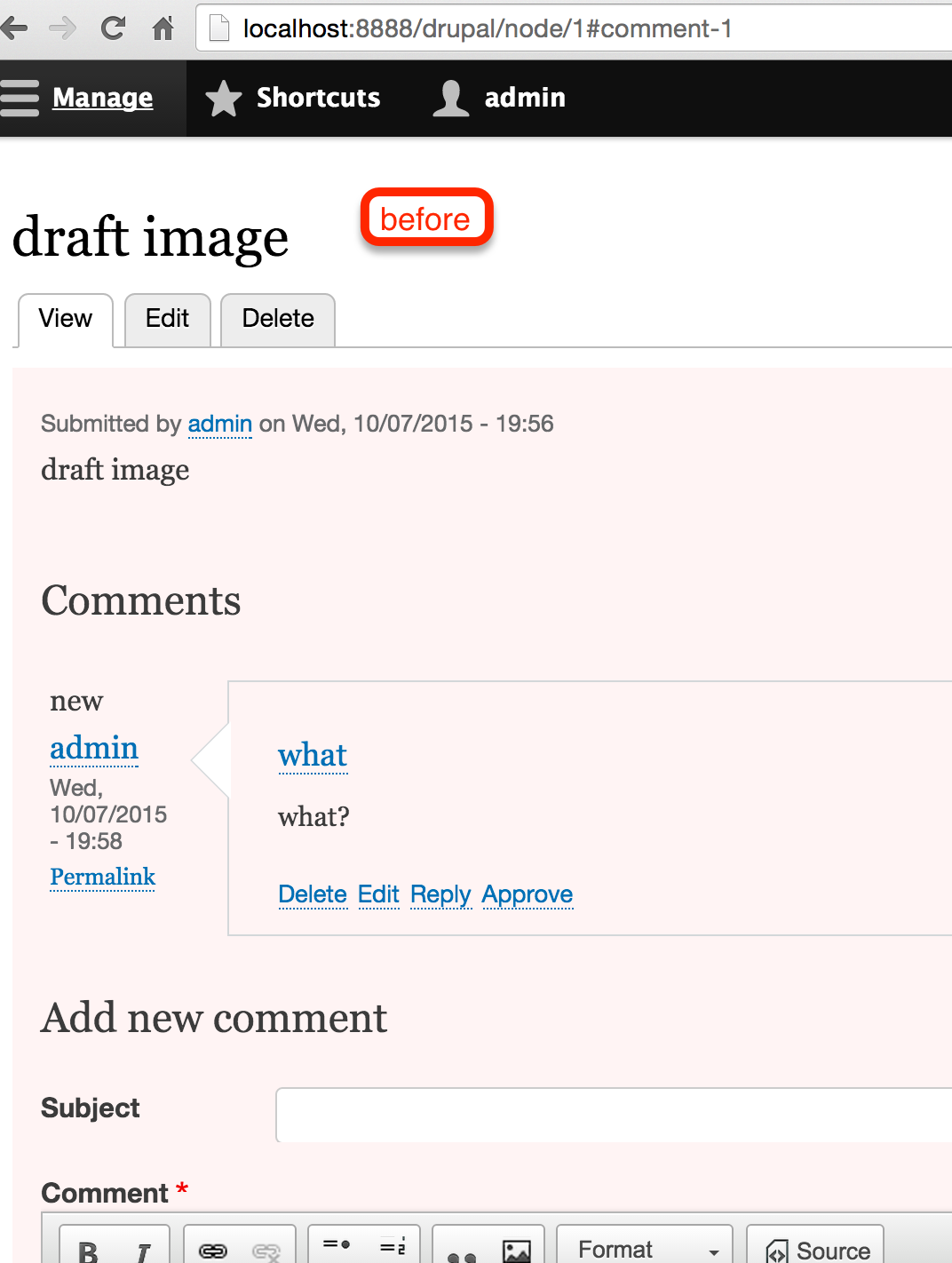 "unpublished" status of rendered entities is not accessible (and looks bad) [#867830] | Drupal.org