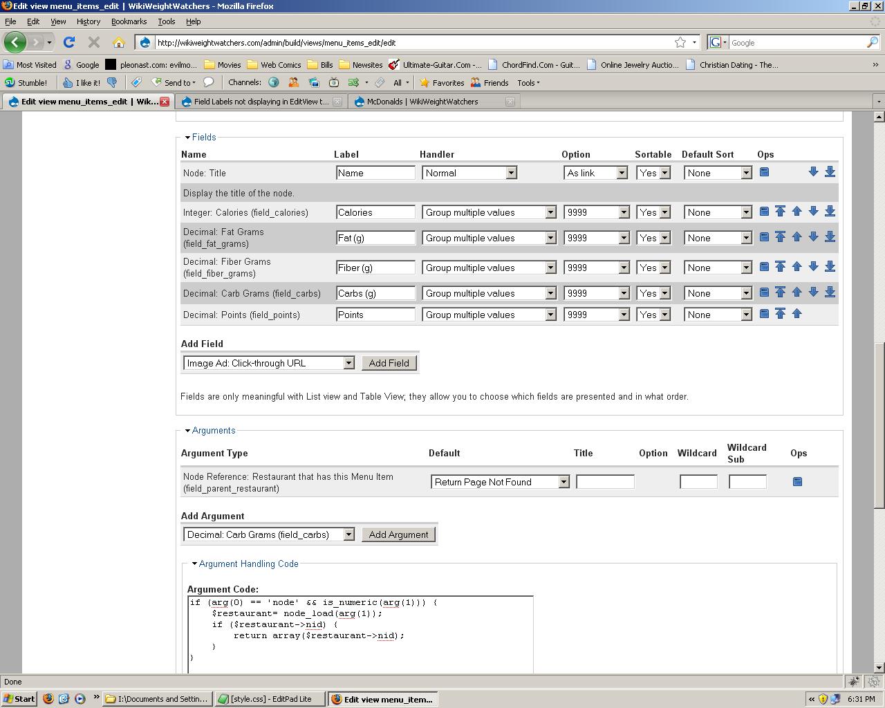 Field Labels not displaying in EditView table [#308876] | Drupal.org