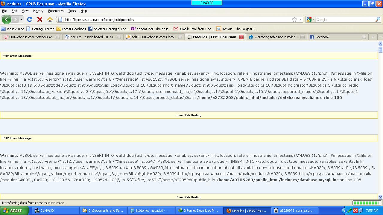Watchdog table not installed when watchdog module enabled. [#429188] | Drupal.org
