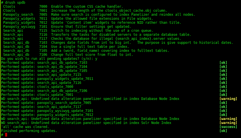 Upgrading gives search_api table not found error [#2434487] | Drupal.org