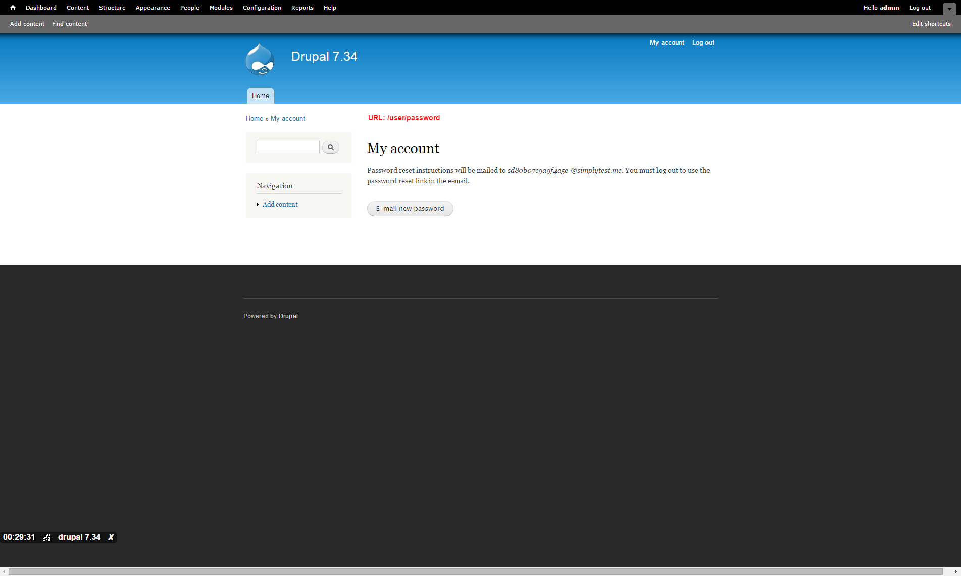Tab 'Log in' shows on 'Request new password page for logged-in users and is missing for logged ...