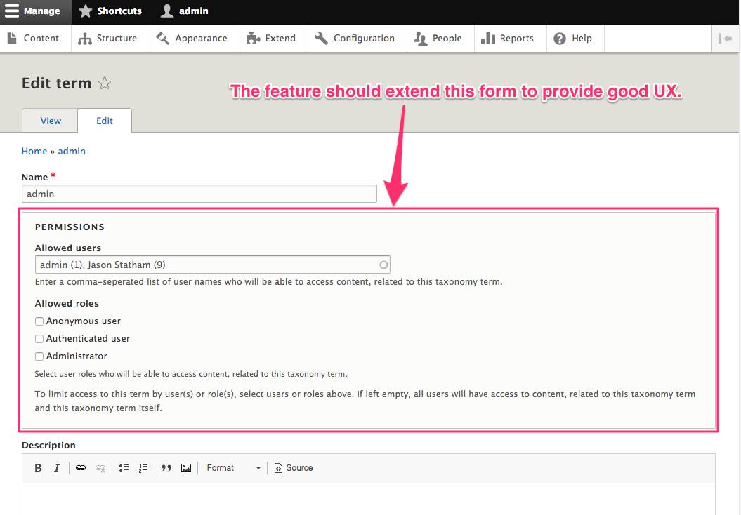 Extend permissions by edit and create permissions for related nodes ...